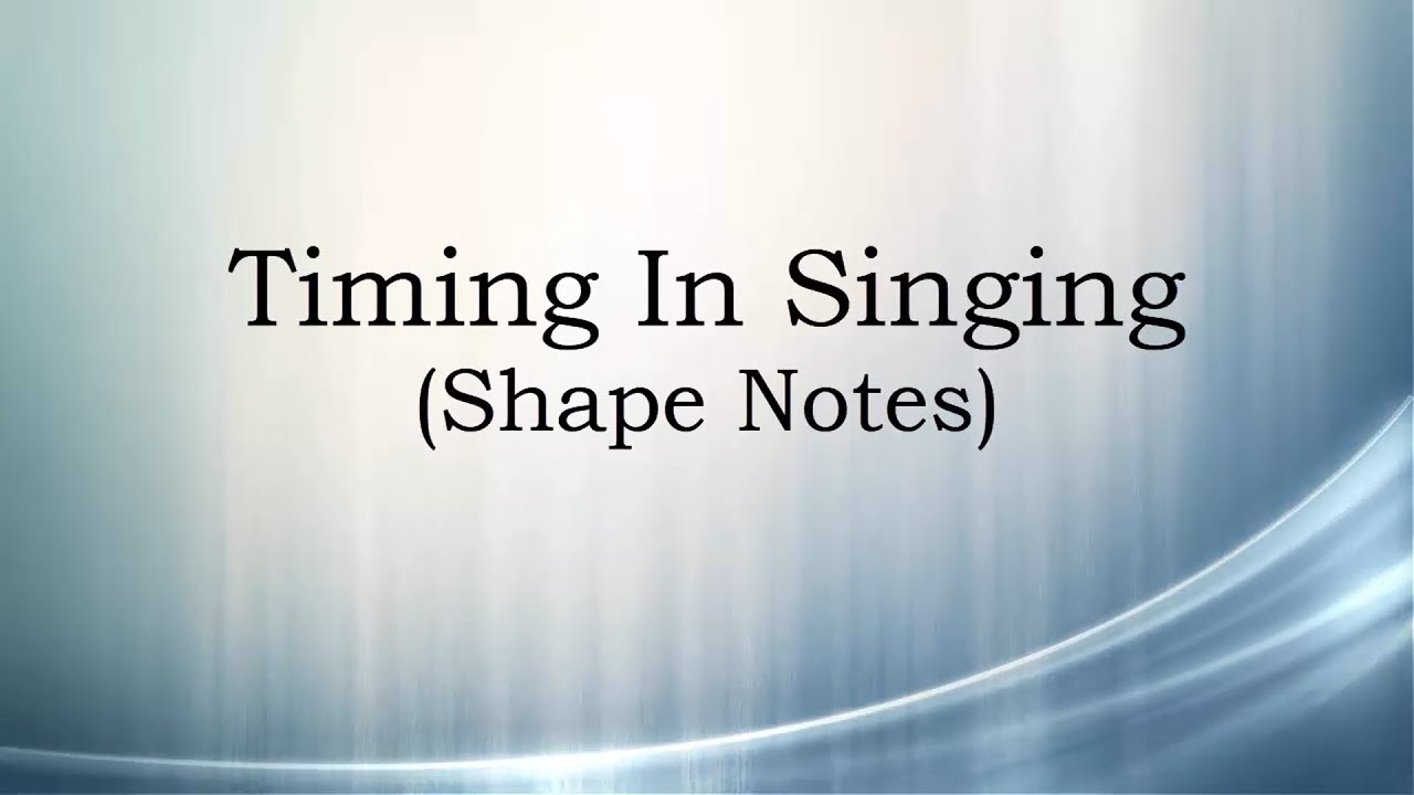 Timing In Singing - YouTube