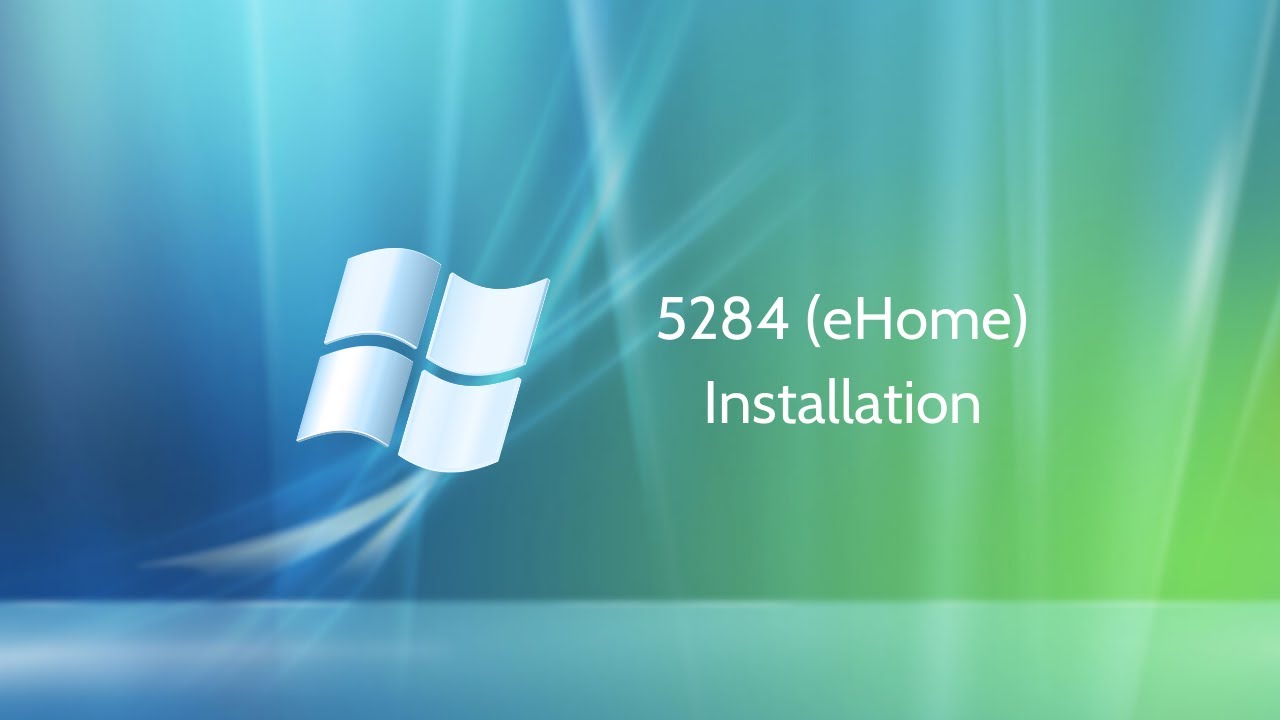 Windows Vista Build 5284 eHome (installation) - YouTube