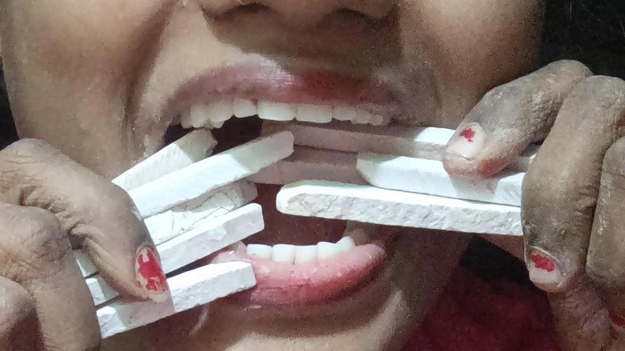 10 slate pencil eating big bite yummy cream tasty / eating show # ...
