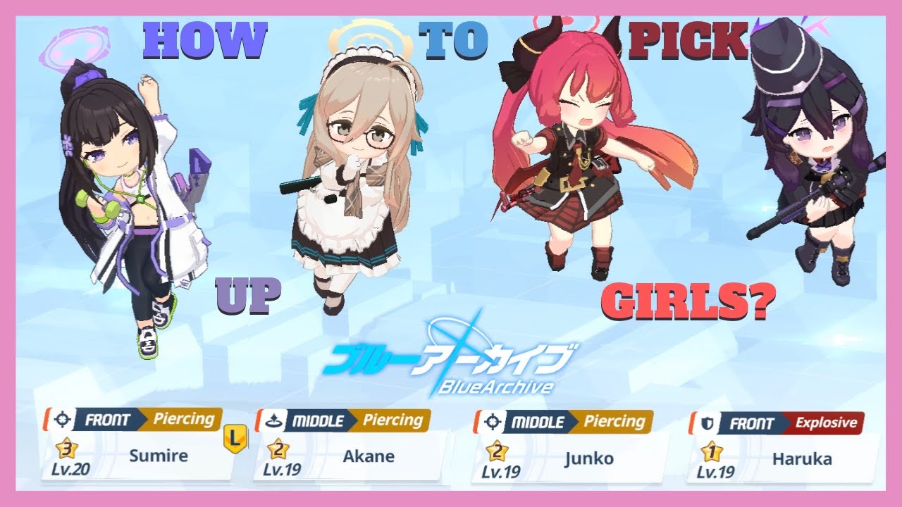 [ Blue Archive ] - How To Pick Up Girls? Witness Their Cute Reactions ...