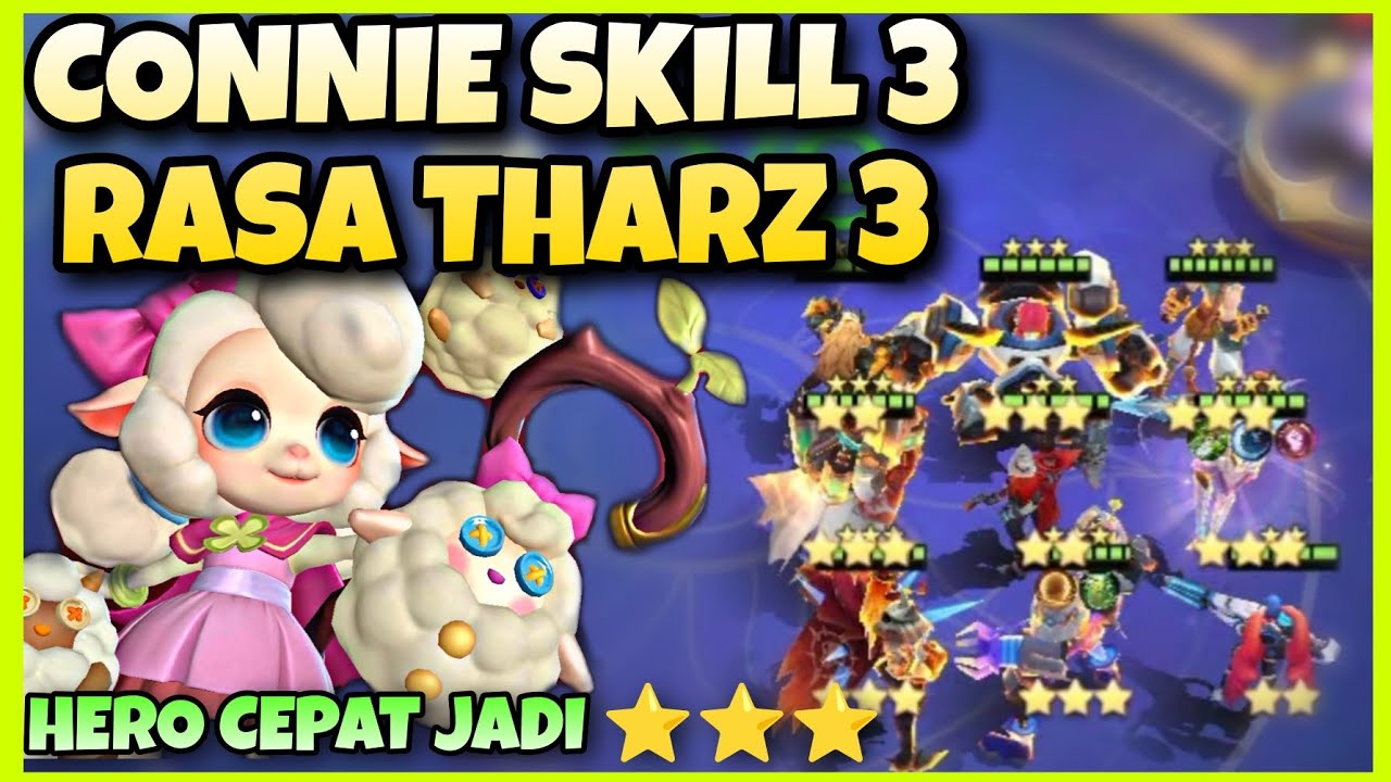 CARA MUDAH BIKIN HERO BINTANG 3 PAKE COMMANDER CONNIE SKILL 3 MAGIC ...