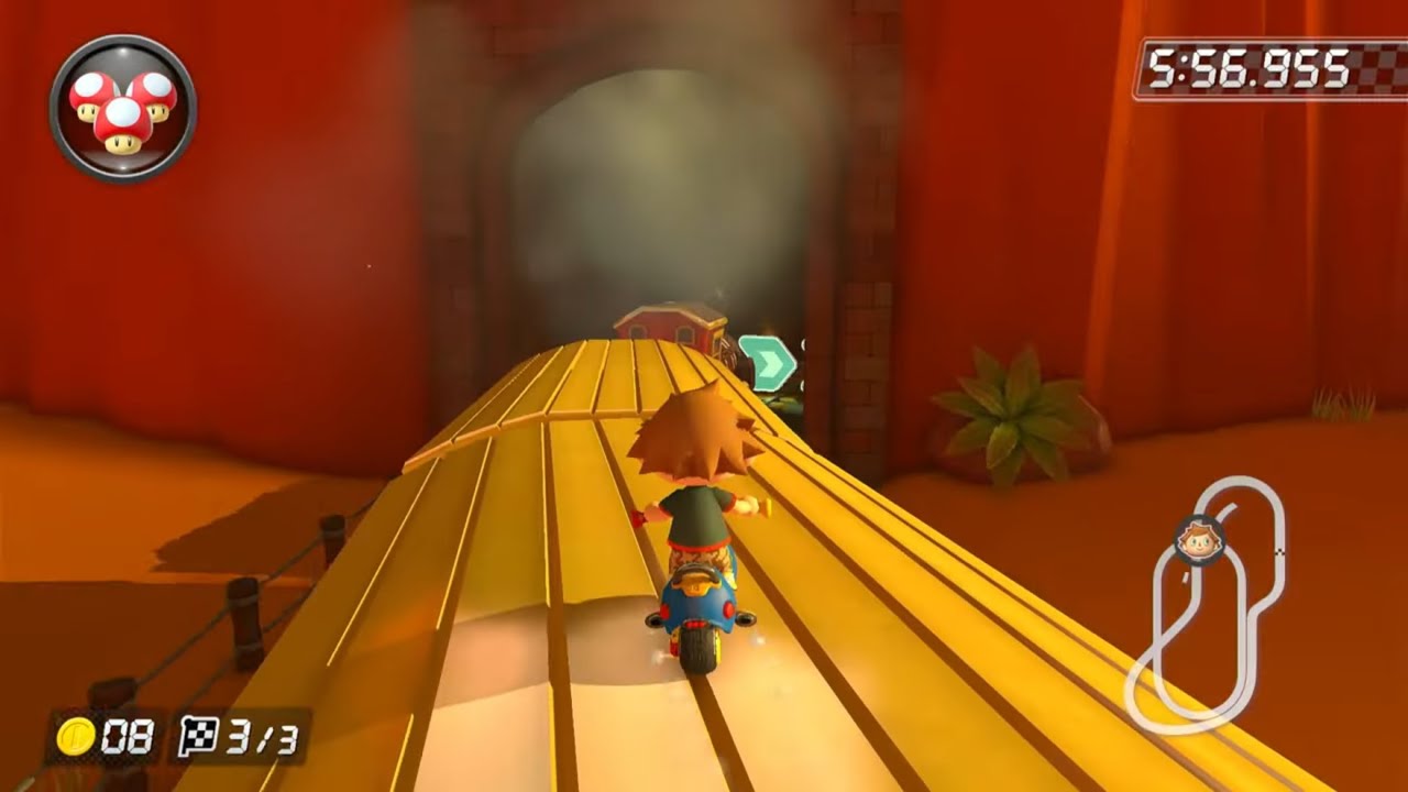 Mario Kart 8 Deluxe | Villager Follows the Train | Kalimari Dessert ...