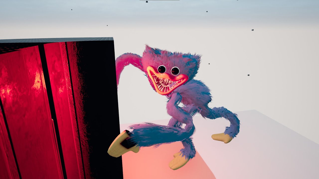 Huggy Wuggy behind the map - YouTube