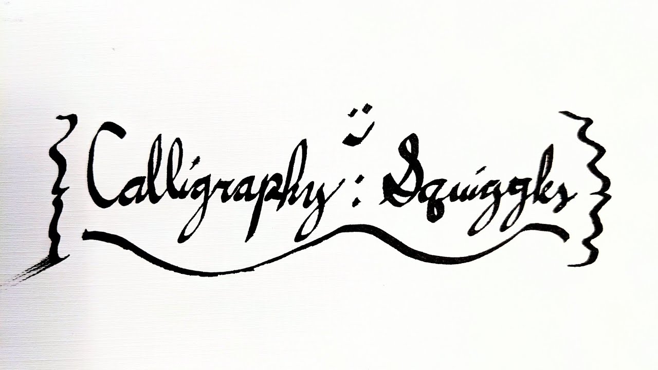 Learn With Me: Calligraphy. Lesson 2.) Squiggles - YouTube