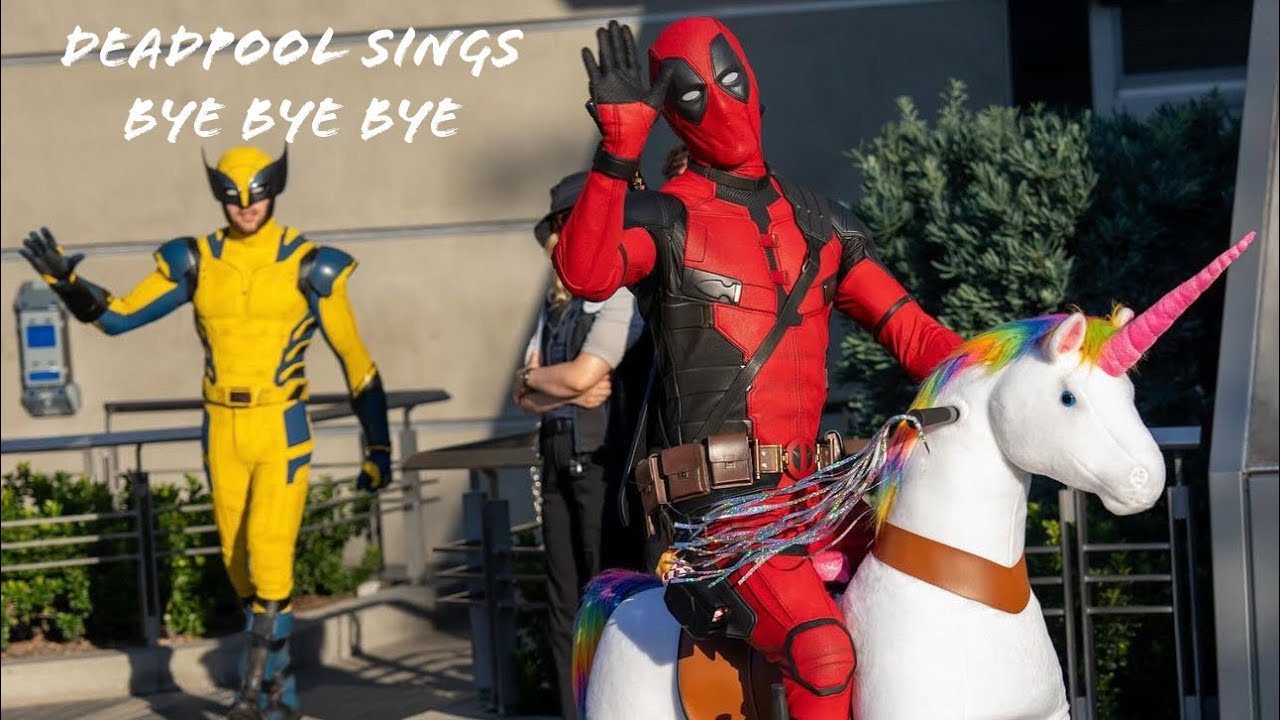 Deadpool Sings Bye Bye Bye at Avengers Campus - YouTube