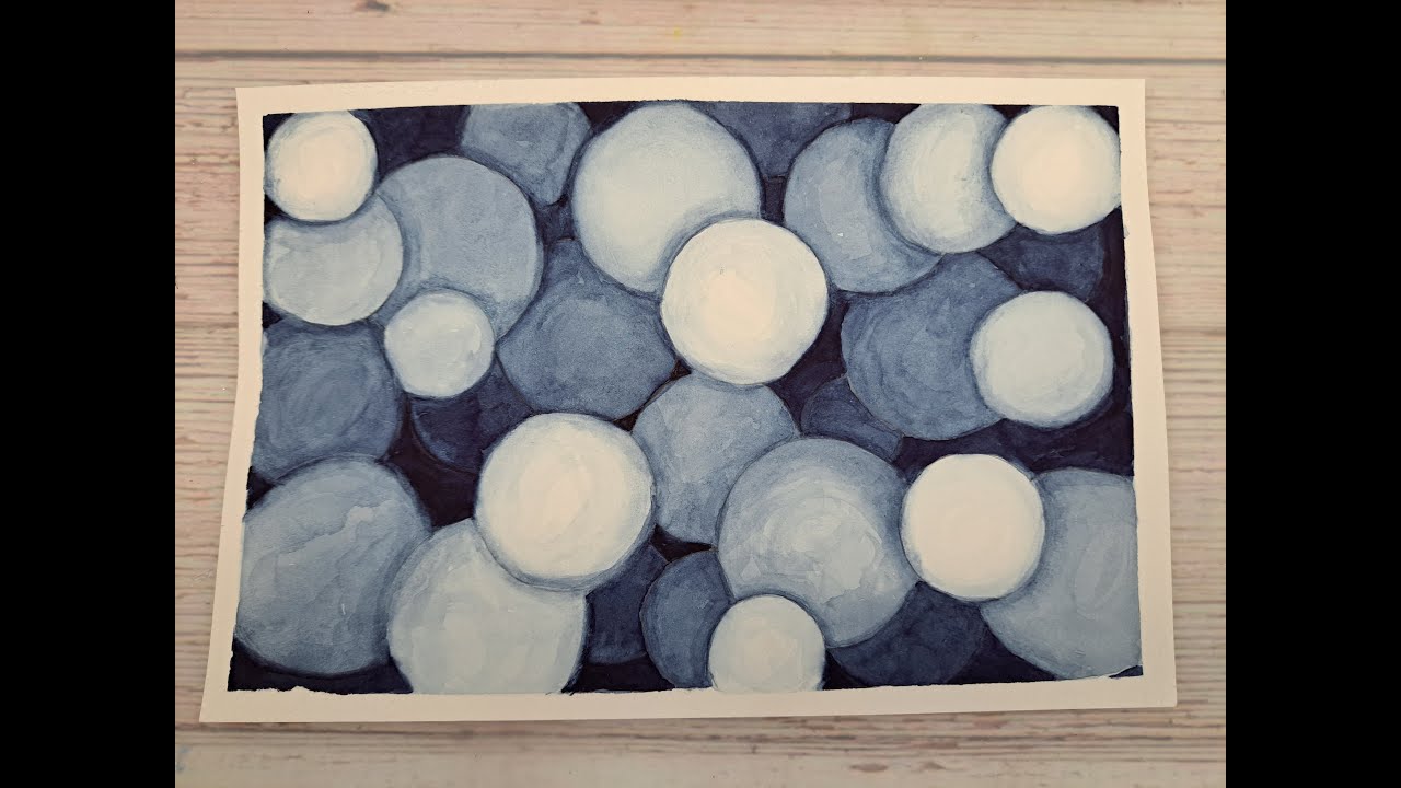 Easy Negative Space Painting: Orbs - YouTube