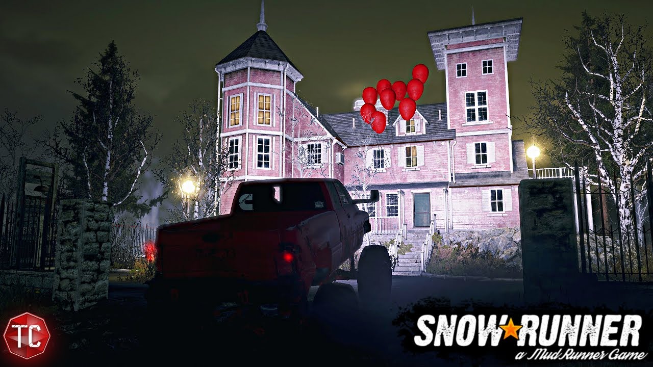 SnowRunner: NEW HAUNTED HOUSE EASTER EGG in Maine DLC! (Location ...