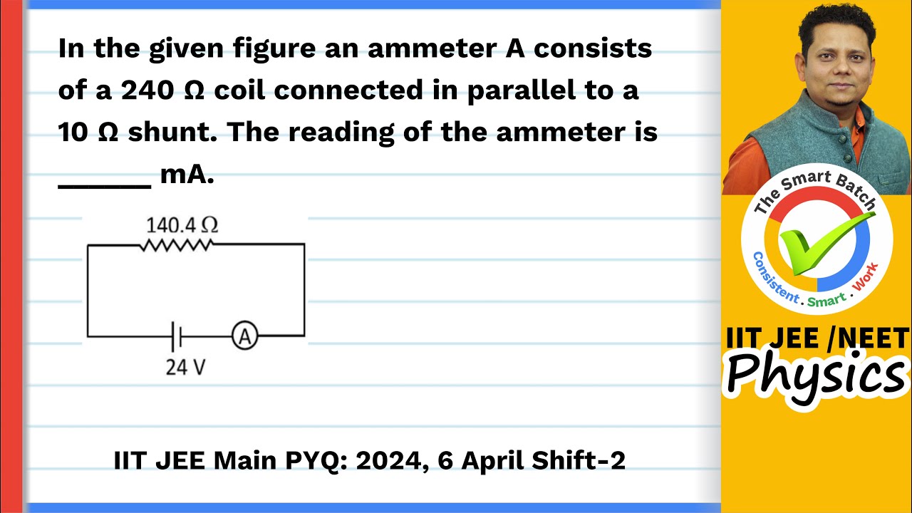 In the given figure an ammeter A consists of a 240 Ω coil connected in ...
