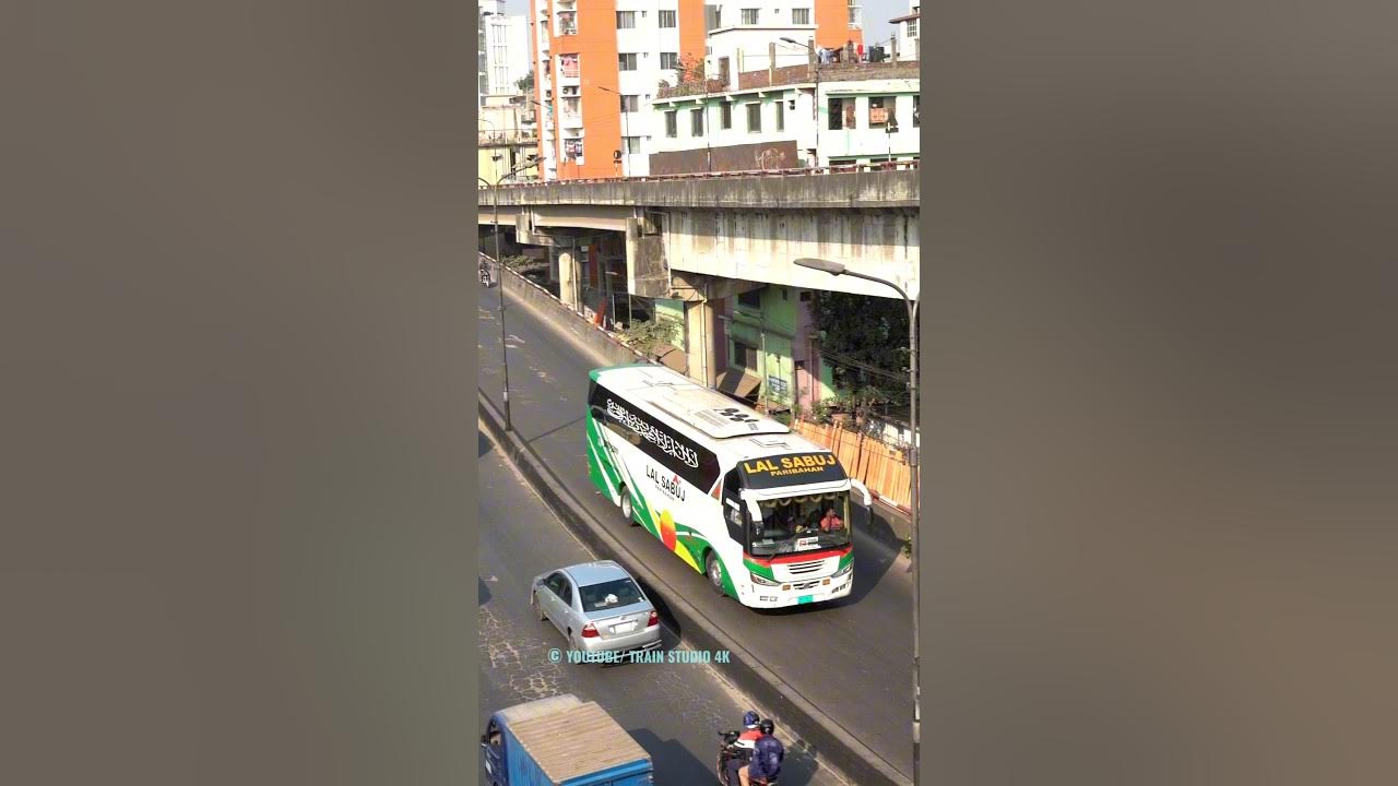 Dhaka to Sonapur AC bus Lal Sobuj Aircon - YouTube