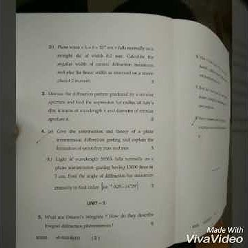 Bsc physics Hons 4th sem vibration & wave optics paper - YouTube