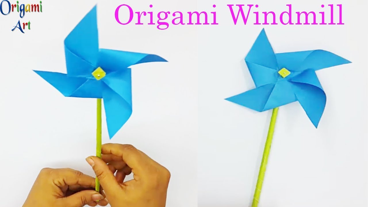 How To Make Paper Windmill Paper Pinwheel Easiest Origami For Kids how-to-make-paper-windmill-paper-pinwheel-easiest-origami-for-kids