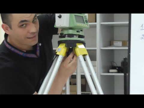 Set Up Total Station - YouTube