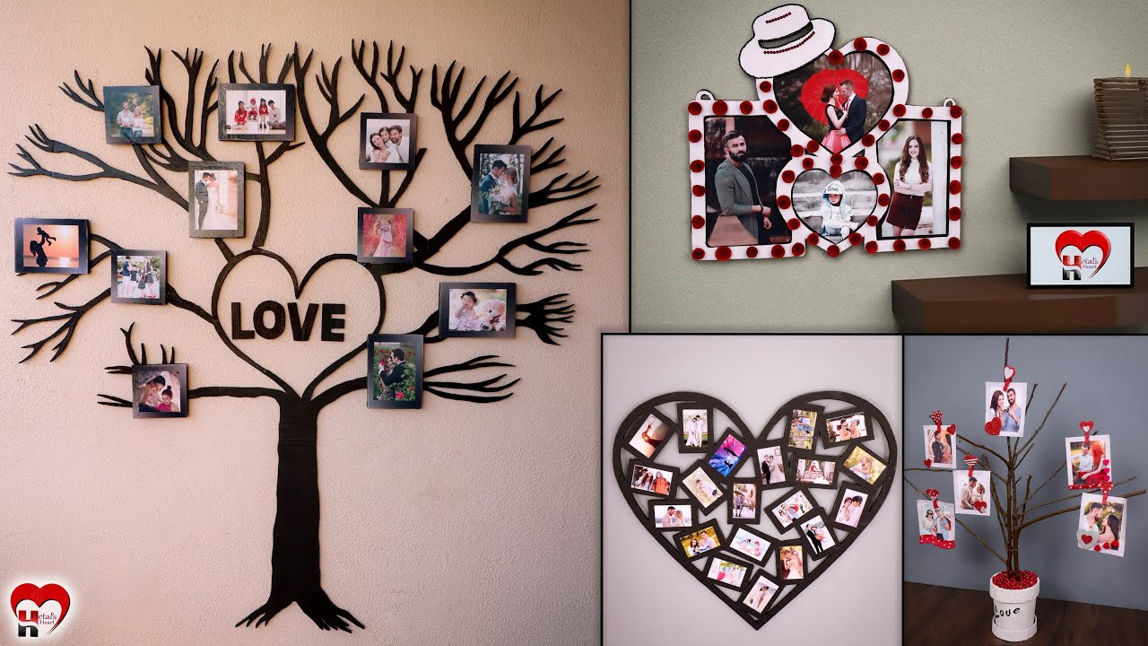 Beautiful Girls Room Decor Ideas - DIY Heart Photo-Frame Making - YouTube