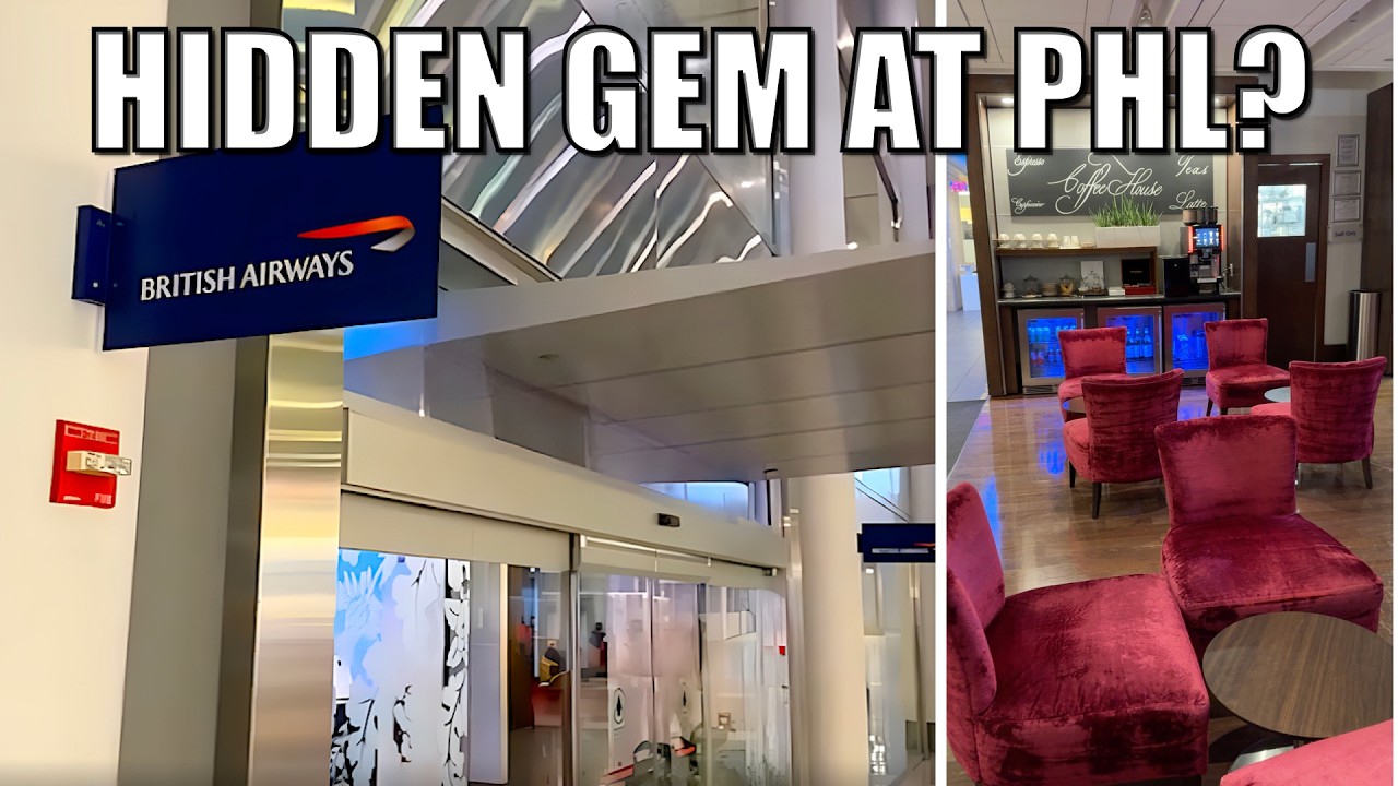 British Airways Lounge PHL Tour | Champagne Bar, Buffet, Seating and ...