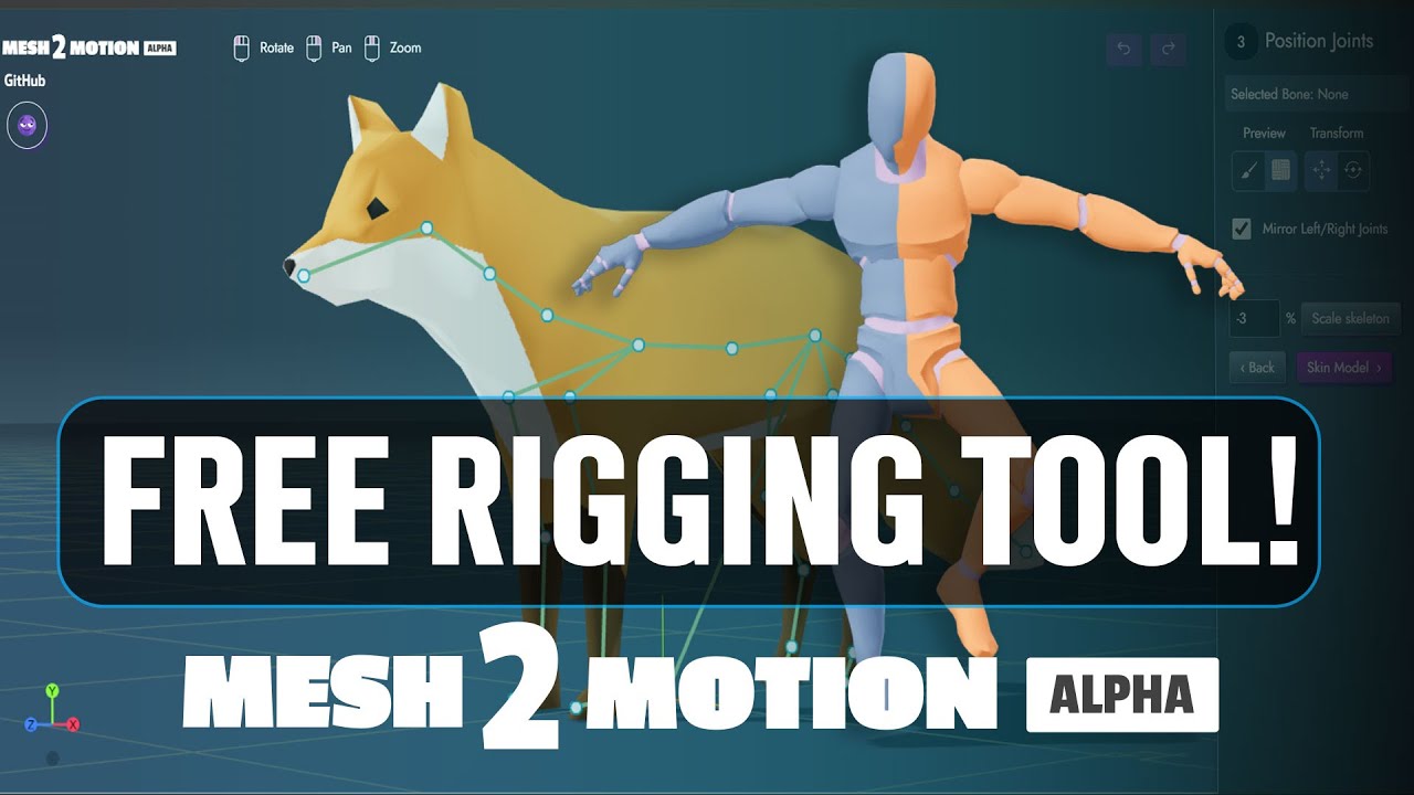 Mesh2Motion - Free Rigging & Animation Tool for 3D Artists free - YouTube