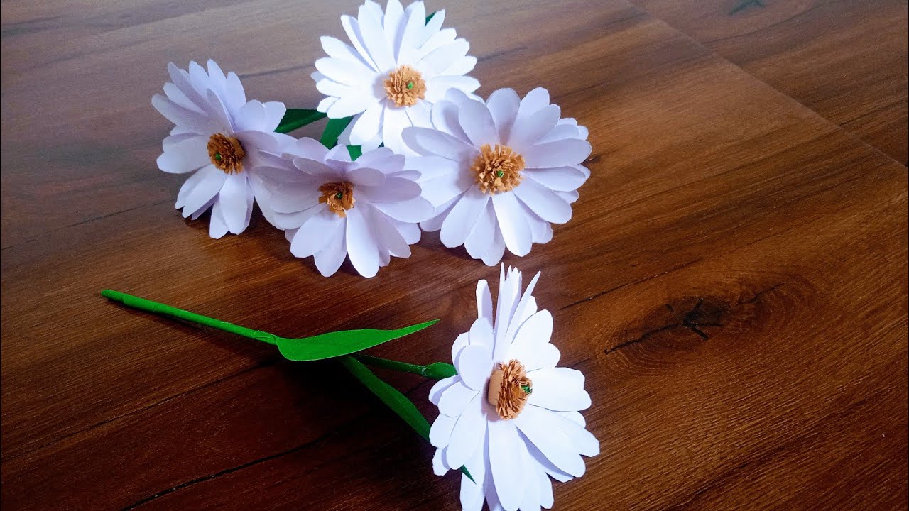 How to make Realistic paper flower || chrysanthemum flower - YouTube