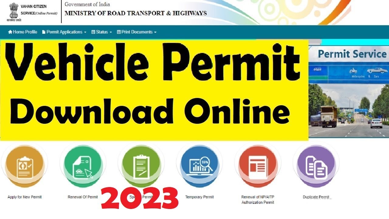 download vehicle permit online 2023 : permit download kaise karen 2023 ...