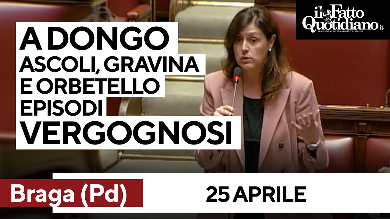 Braga: "Piantedosi riferisca su episodi vergognosi come quelli di Dongo e Ascoli" - YouTube
