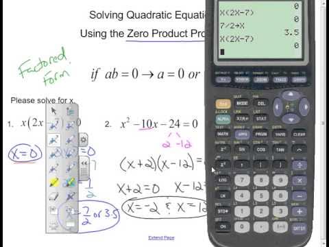 Solving Quadratics Using the Zero Product Property - YouTube
