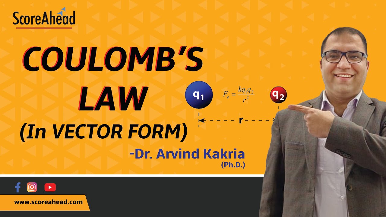 1d Coulomb's law in vector form - YouTube