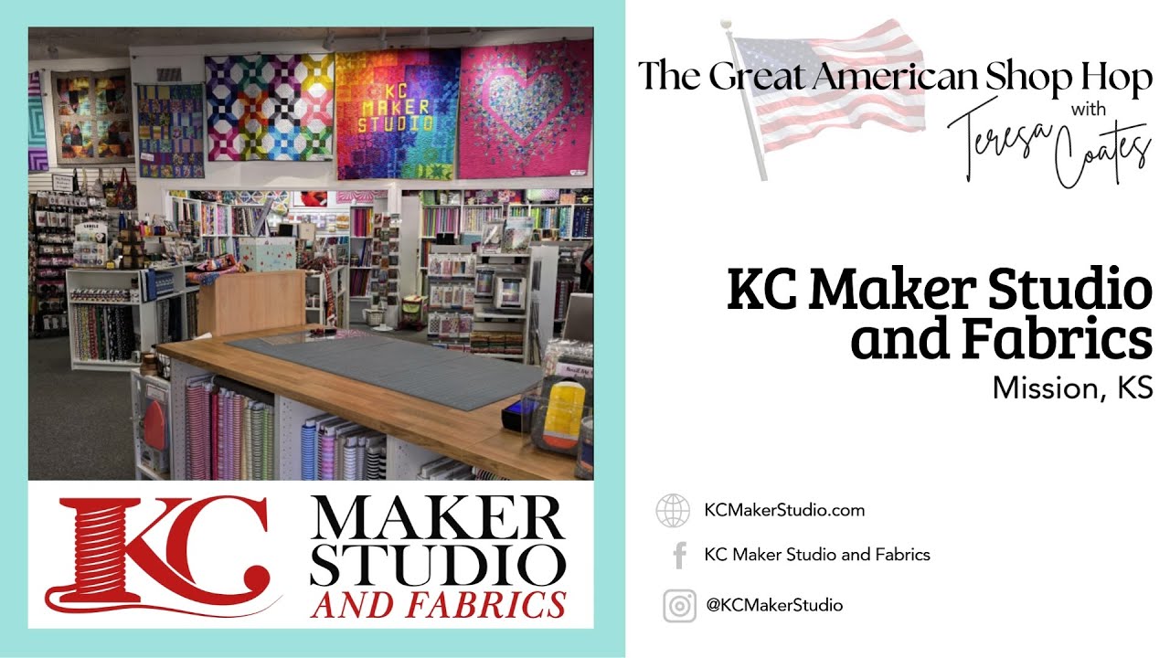 The Great American Shop Hop: KC Maker Studio and Fabrics - YouTube
