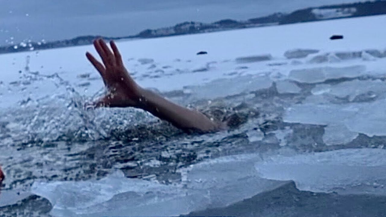 ICE HOLE SWIMMING IN FROZEN SALTY FJORDS - YouTube