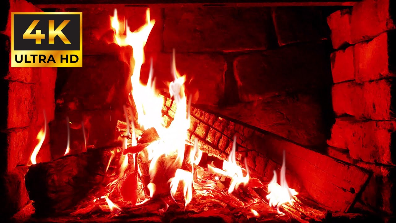 4 Hour 4k Fireplace Music / Cozy Winter Fireplace Ambience / Christmas ...