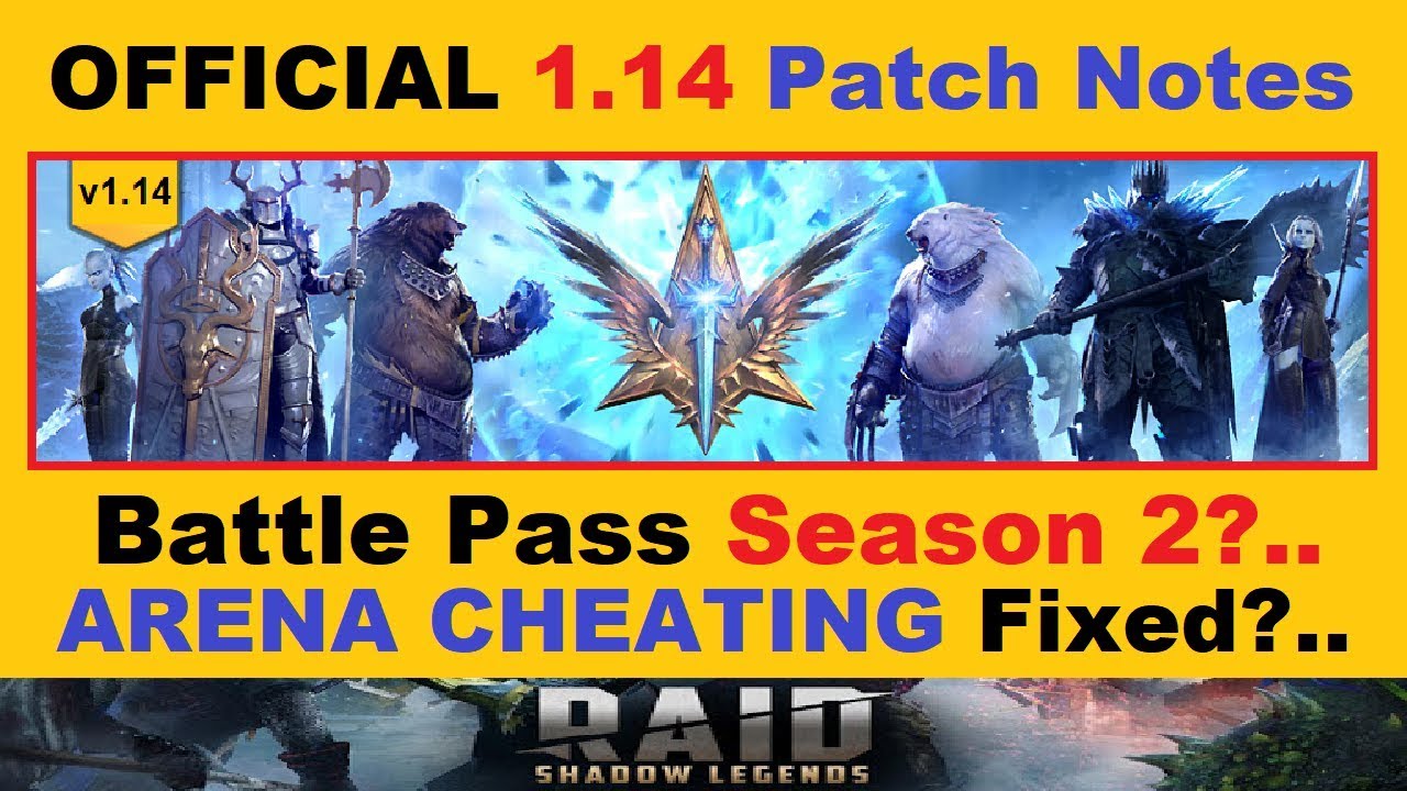 ~1.14~ *OFFICIAL* Notes!.. Battle Pass S2?.. Arena Cheating?.. + *NEW ...