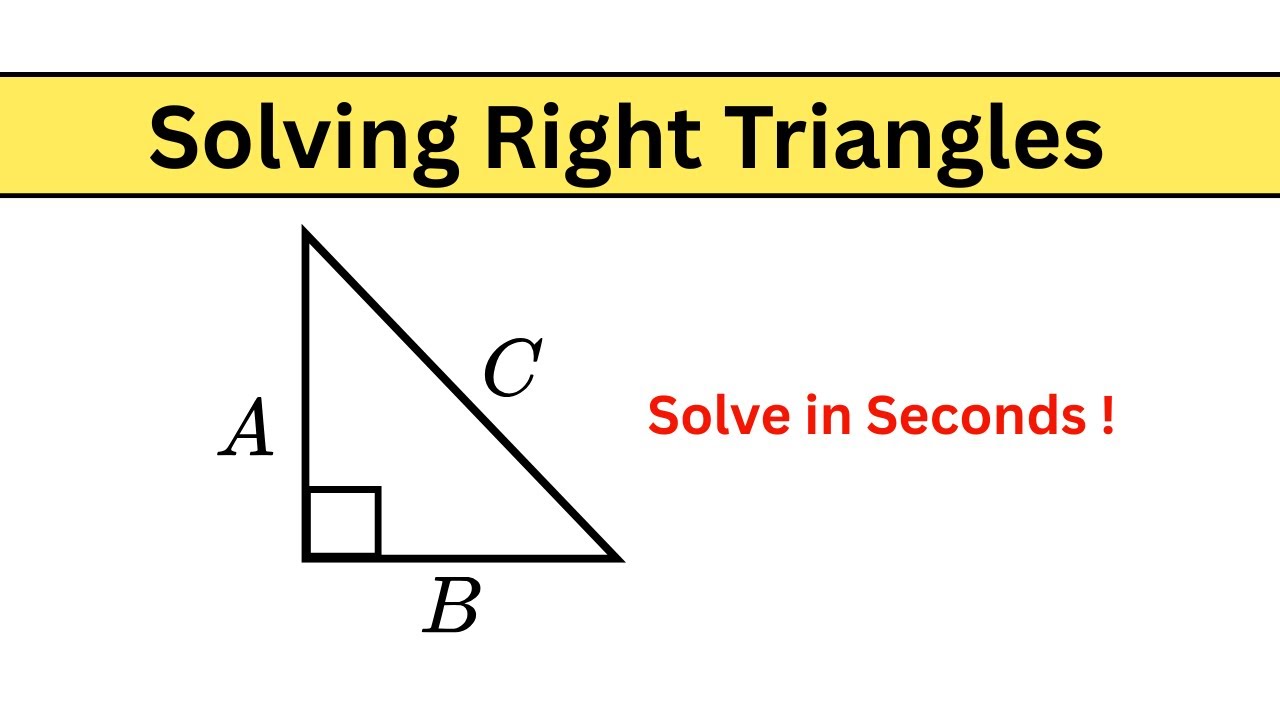 Solve Any Leg of The Right Triangle | Made Easy For Students! - YouTube