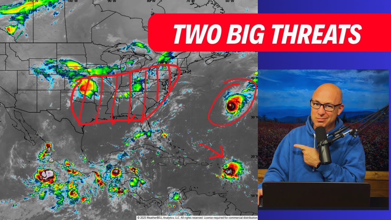 Severe Storms + Tropical Systems: Double Threat for the U.S. - YouTube