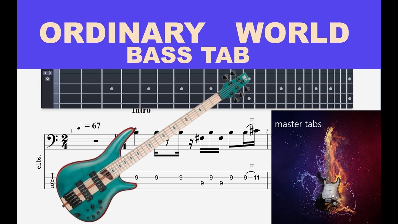ORDINARY WORLD | DURAN DURAN | BASS Tab| TUTORIAL#Mastertabs# ...