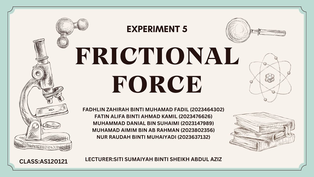 PHY110 EXPERIMENT 5 FRICTIONAL FORCE - YouTube