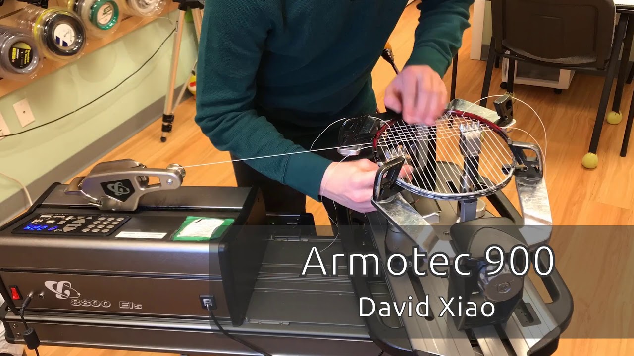Time Lapse: How to String a Yonex Armortec 900 Badminton Racquet - YouTube