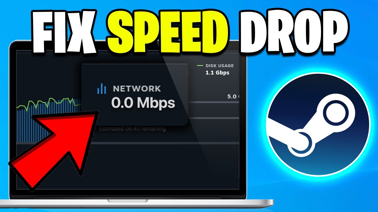 Fix Steam Downloading Speed Drops To 0 Mbps - EASY - YouTube