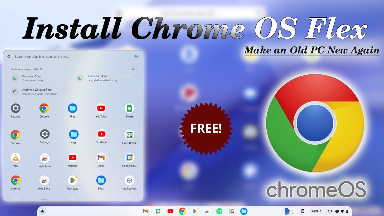How to Install Chrome OS Flex | Turn Old Computers into New Again - YouTube