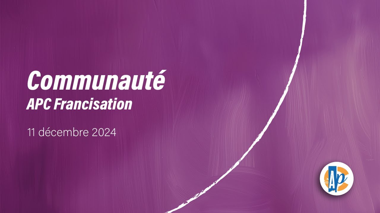 ApC Francisation 11 décembre 2024 - YouTube