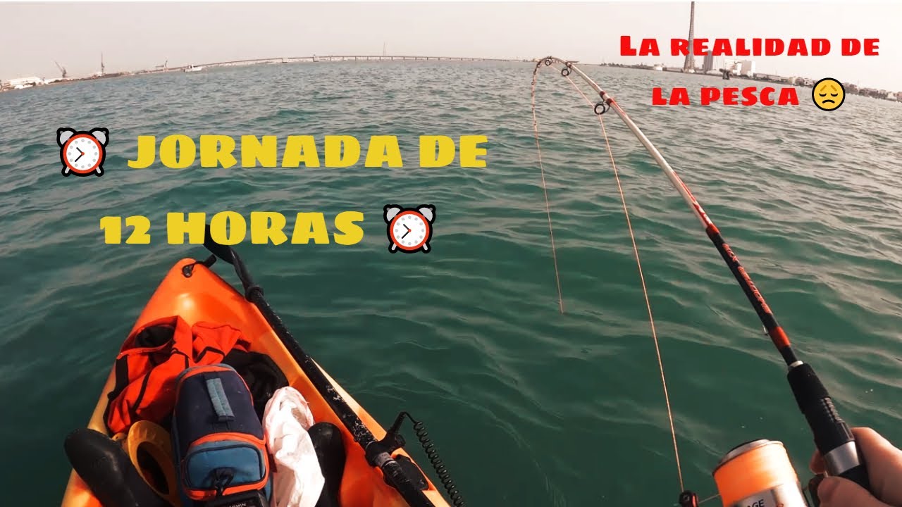 ⏰ JORNADA DE 12 HORAS ⏰ Pesca en kayak en la Bahía de Cádiz 🛶 | PESKAY ...