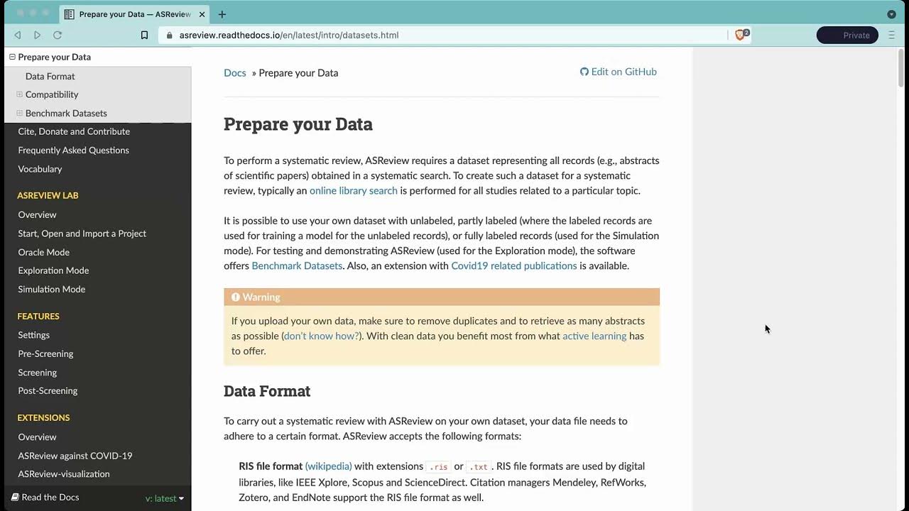 How to edit the documentation of ASReview - YouTube