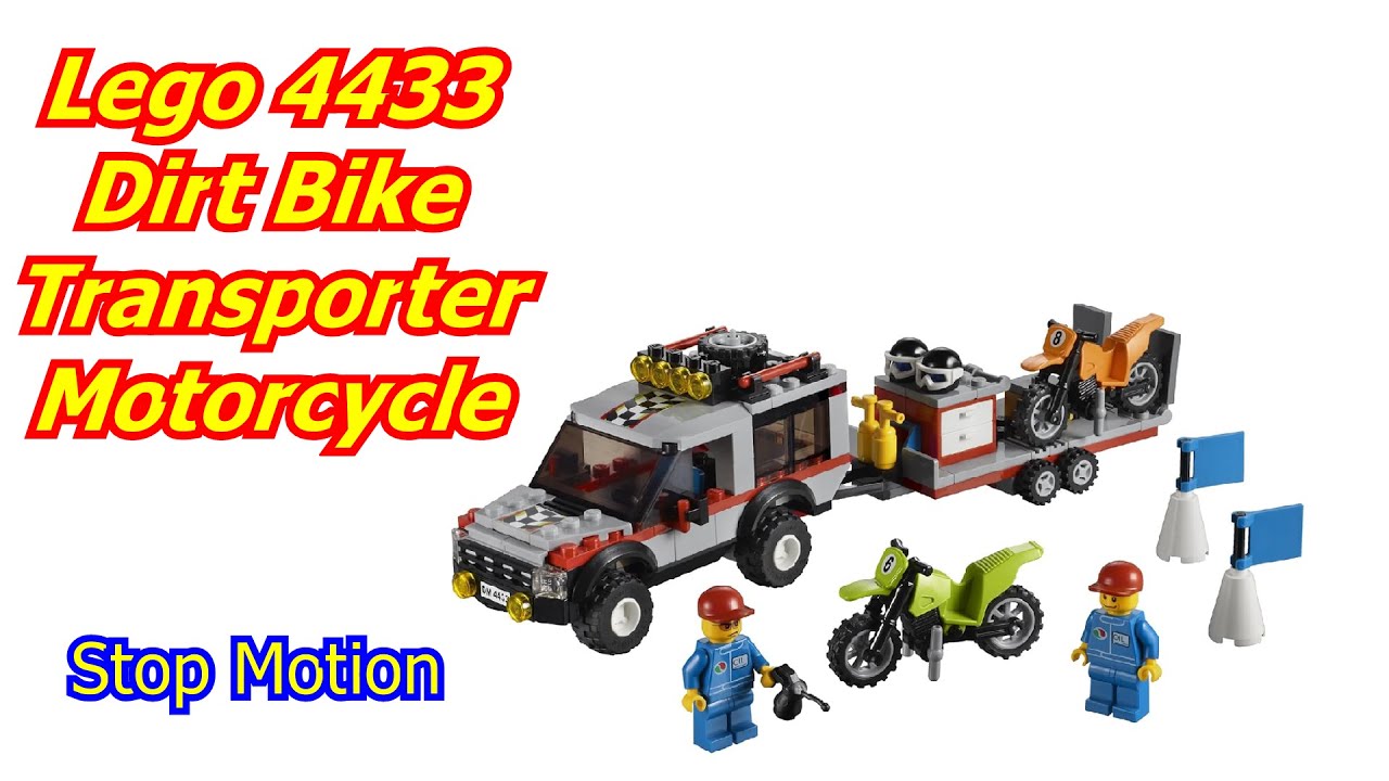 Lego 4433 Dirt Bike Transporter Motorcycle Stop Motion Build Watch It ...