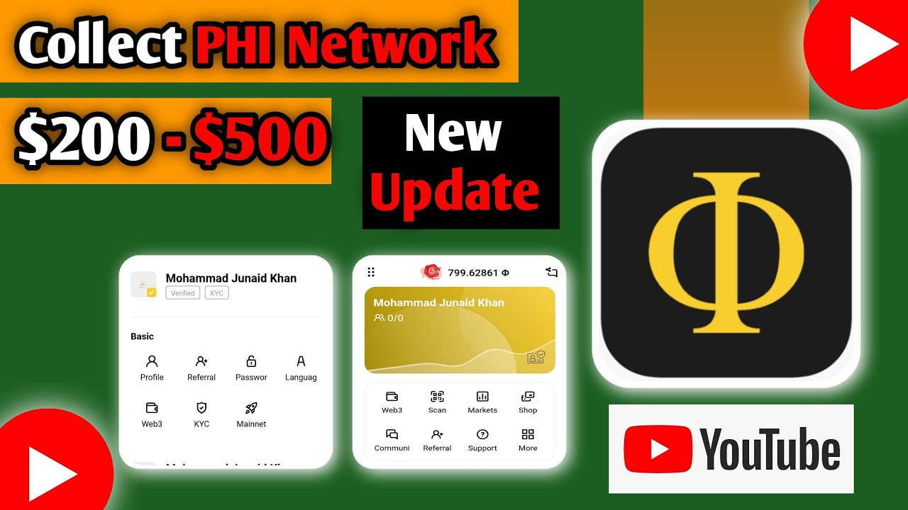 PHI Network || How To Claim PHI Network App - YouTube