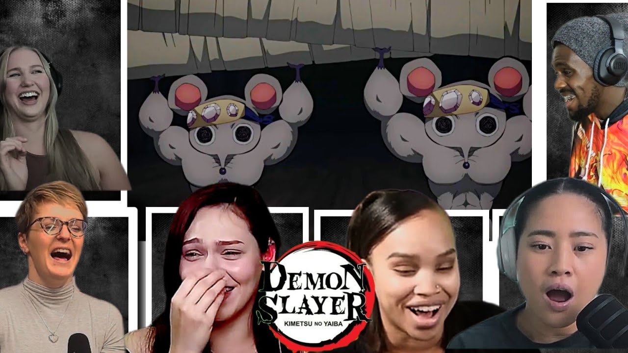 MUSCULAR MICE!!! TENGEN TRAINED MICE| DEMONSLAYER REACTION COMPILATION ...
