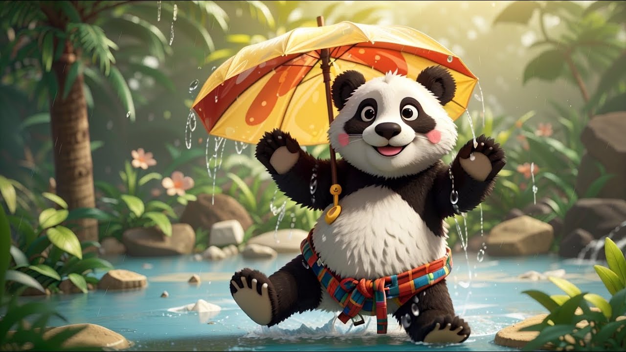Happy Panda's Enjoying in Forest filled with happiness)new kids cartoon ...