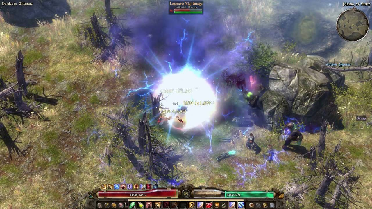 Grim Dawn, Punching Hag Vs Ultimate Hardcore Loxmere Nightmage - YouTube