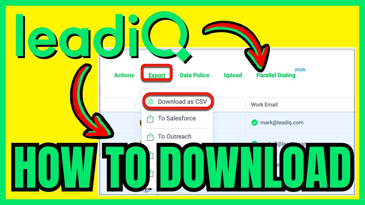 How To Download LEAD LIST LeadIQ (FULL GUIDE) - YouTube