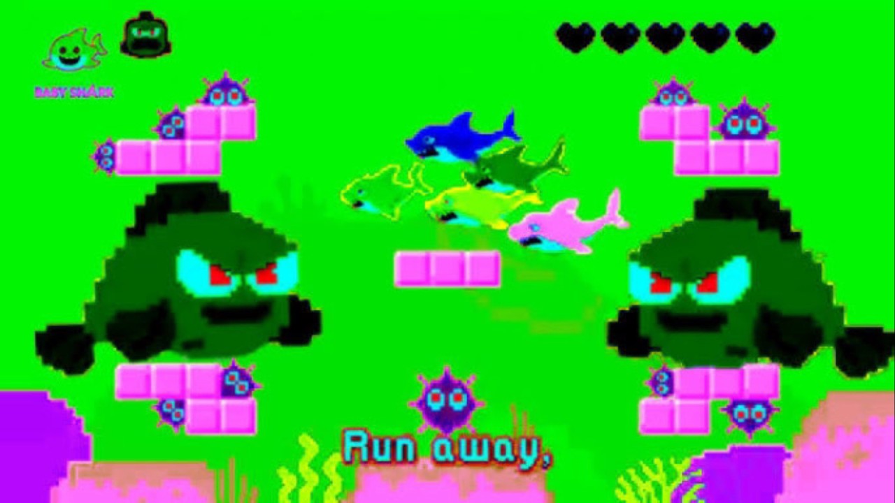 Run Away 8 bit Shark Finny The Shark Super Simple Song Super Effect ...