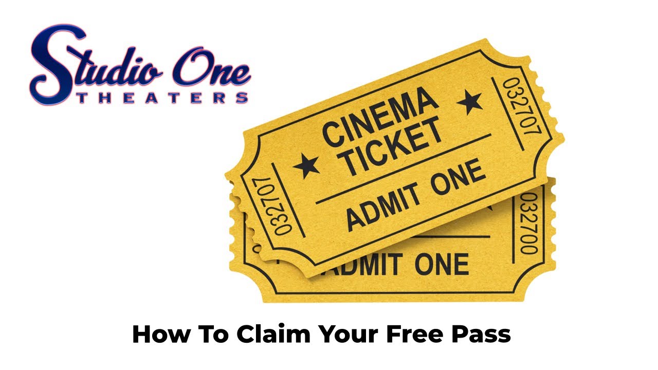 Studio One Tutorial: How To Claim Free Movie Pass - YouTube