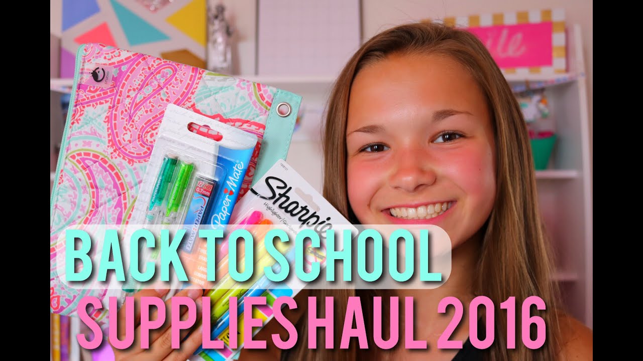 Back to School Supplies Haul 2016!!! - YouTube