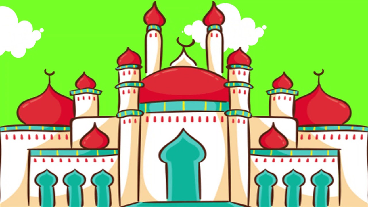Animated Mosque Green Screen। Islamic Virtual Mosque । green screen ...