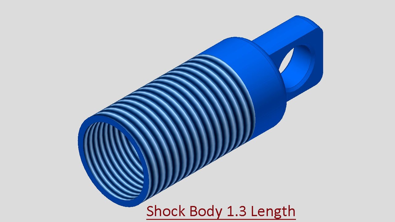 Shock Body 1.3 Length (Video Tutorial) Autodesk Inventor - YouTube