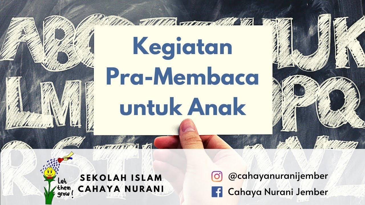 Kegiatan Pra-Membaca untuk Anak - YouTube